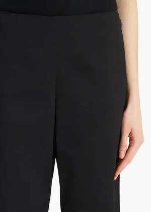 Khaite Walter Bell-leg Pants In Cotton Silk - Black