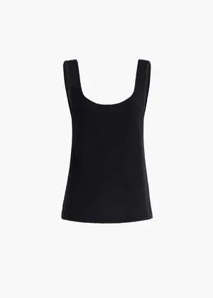 Khaite Parker Textured Cotton-rich Tweed Tank