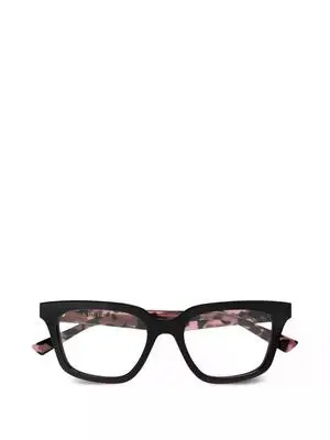 Gucci Tortoiseshell-effect Logo Plaque Glasses - Black