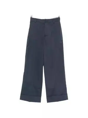 BONHEUR Dali Cropped Turn-up Trousers - Blue