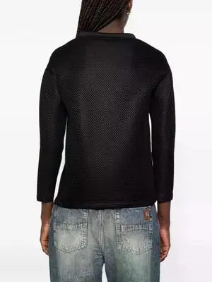 The Artistylist Graphic Print Mesh Sleeve Sweatshirt