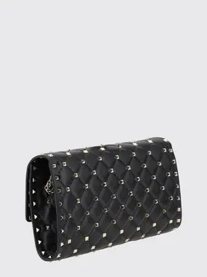 Valentino Garavani Rockstud Spike Matelassé Nappa Clutch - Black