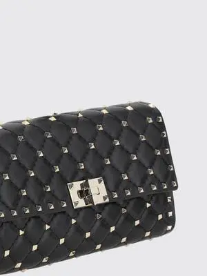 Valentino Garavani Rockstud Spike Matelassé Nappa Clutch - Black
