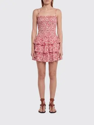 Isabel Marant Étoile Ruffled Tiered Floral Mini Dress - Red