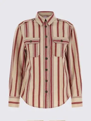 Isabel Marant Étoile Striped Cotton Shirt With Epaulettes And Chest Pockets