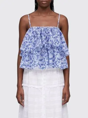 Isabel Marant Étoile Floral Cotton Cropped Top