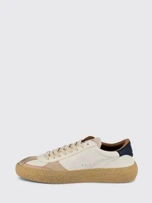 PURAAI 1.01 Vintage Vegan Leather Lace-up Sneakers With Applied Logo - White 1