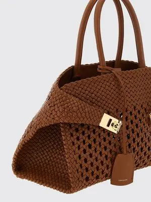 FERRAGAMO Woven Handbag - Brown