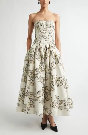 Carolina Herrera Strapless Gown