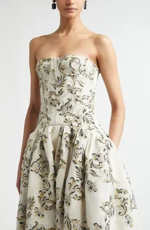 Carolina Herrera Strapless Gown