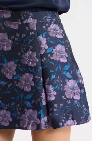 SUGARLIPS Jacquard Floral Mini Skirt