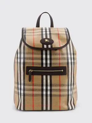 Burberry Burberry Check Canvas Backpack Sand