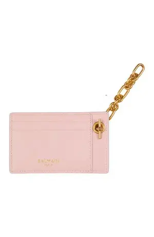 Balmain Pulse Card Holder In Smooth Leather - Black