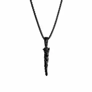 ISKRA Royal Horn Pendant Necklace - Black