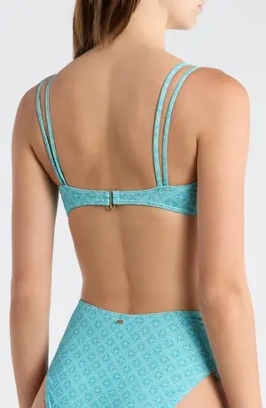 Rip Curl Moon Geo Metallic Ruched Bikini Top
