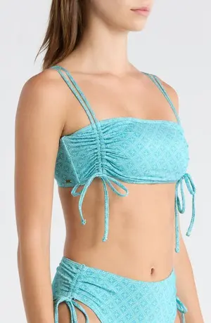 Rip Curl Moon Geo Metallic Ruched Bikini Top