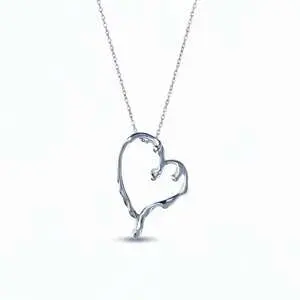 ISKRA Melting Heart Necklace - Silver