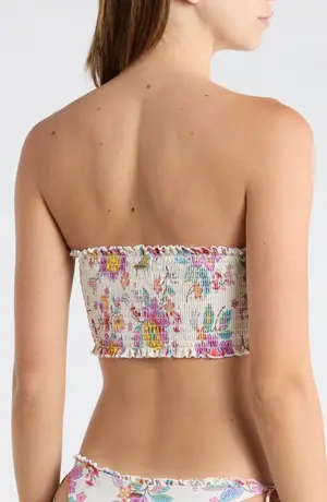 Rip Curl Half Moon Bay Smocked Bandeau Bikini Top