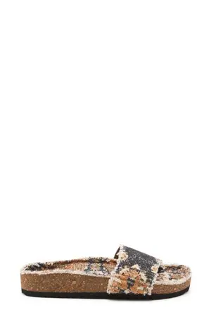 Free People Woven Wonders Slide Sandal - Black Combo