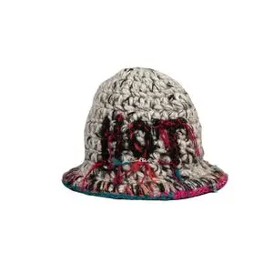ISKRA Hand-crocheted Bucket Hat - Grey/black