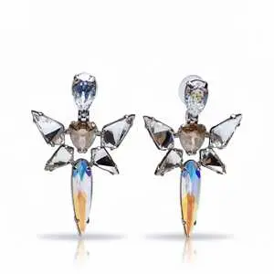 ISKRA Angel Crystal Drop Earrings - Silver