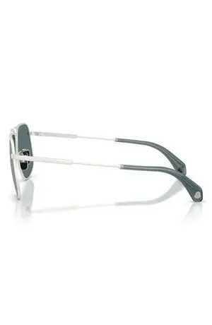 Moncler Vitessa Aviator Sunglasses - Silver/mirror Blue