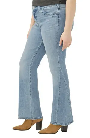 SILVER JEANS CO. Suki Curvy Mid Rise Bootcut Jeans - Haze