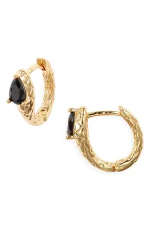 CHILD OF WILD Midnight Viper Huggie Hoop Earrings - Gold