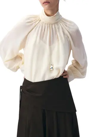Mango Long Sleeve Blouses