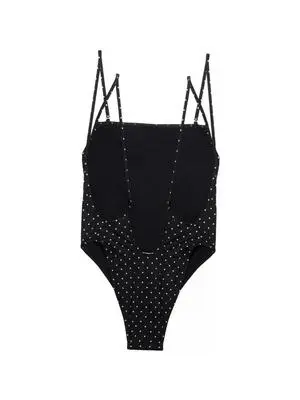 TOM FORD Polka-dot Square Neck One Piece Swimsuit