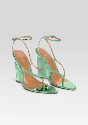 Retrofete Namby Wedge Metallic Sandals - Metallic Mint