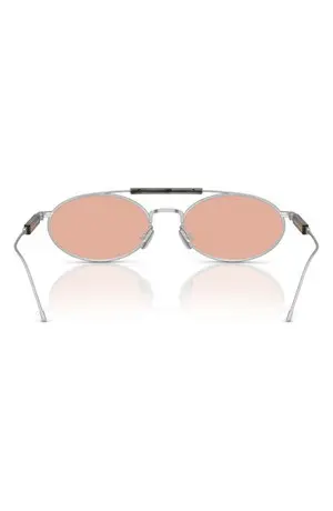 Brunello Cucinelli Round Frame Sunglasses - Silver/chestnut