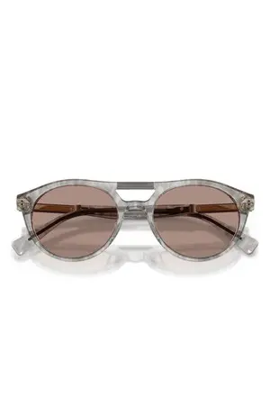 Brunello Cucinelli Oval Sunglasses - Beige