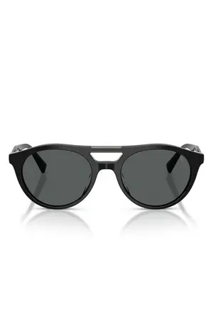 Brunello Cucinelli Oval Sunglasses - Black