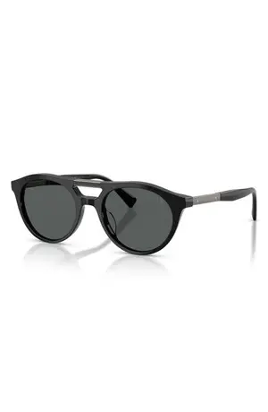 Brunello Cucinelli Oval Sunglasses - Black