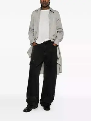FOUND Rivet Embellished Wide-leg Jeans