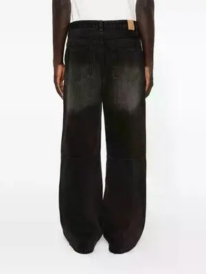 FOUND Rivet Embellished Wide-leg Jeans