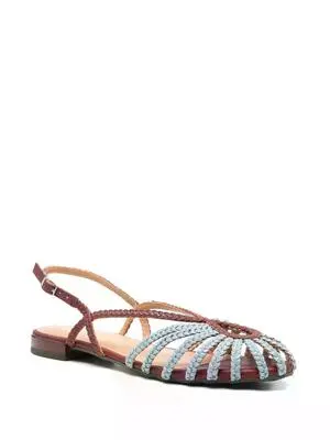 GIOSEPPO Masalani Braided Leather Slingback Pumps