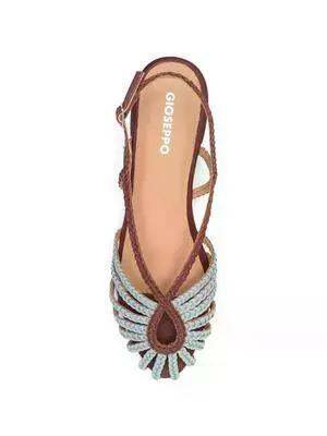 GIOSEPPO Masalani Braided Leather Slingback Pumps