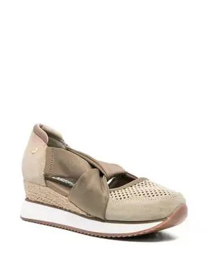 GIOSEPPO Darlington Perforated Suede Pumps - Neutrals