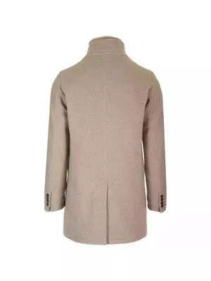 AL DUCA D’AOSTA 1902 Single-breasted Faux Fur Collar Coat