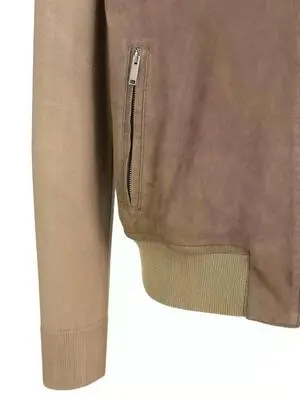 AL DUCA D’AOSTA 1902 Suede And Knit Zip-up Jacket