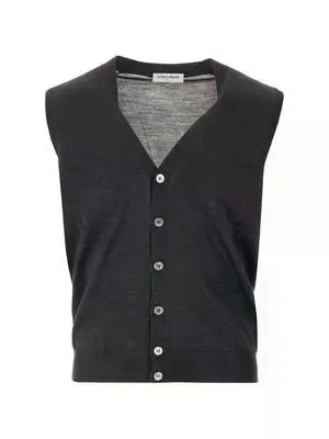 AL DUCA D’AOSTA 1902 V-neck Sleeveless Button-up Cardigan