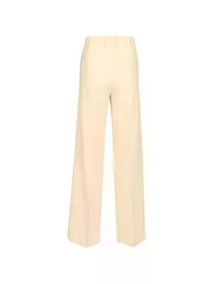 AL DUCA D’AOSTA 1902 Cream Stretch-cady Wide-leg Trousers