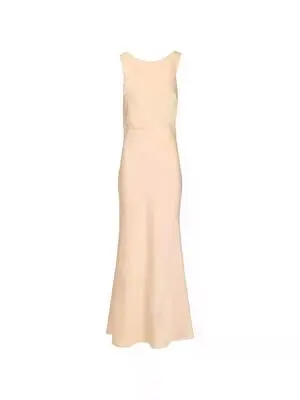 AL DUCA D’AOSTA 1902 Sleeveless Satin Maxi Dress - Neutrals