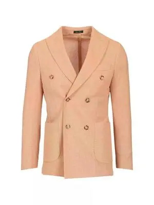 AL DUCA D’AOSTA 1902 Double-breasted Herringbone-weave Blazer