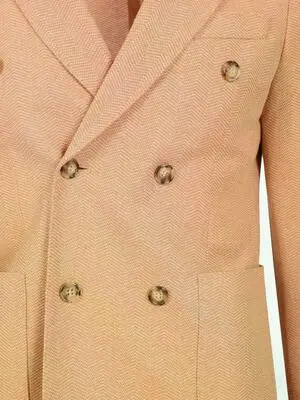 AL DUCA D’AOSTA 1902 Double-breasted Herringbone-weave Blazer