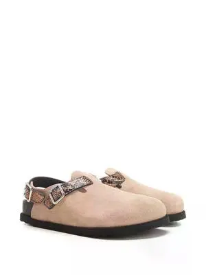 BIRKENSTOCK Tokio Cazador Snakeskin-effect Mules