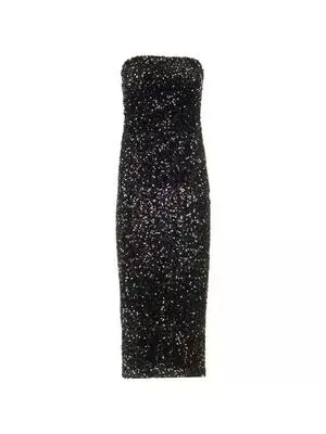AL DUCA D’AOSTA 1902 Embellished Strapless Velvet Bustier Dress