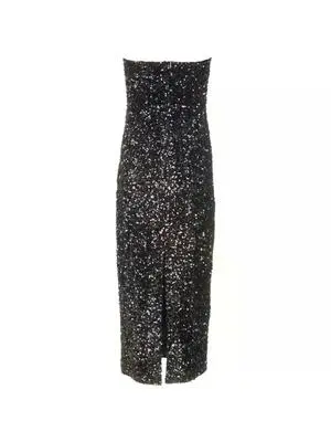 AL DUCA D’AOSTA 1902 Embellished Strapless Velvet Bustier Dress